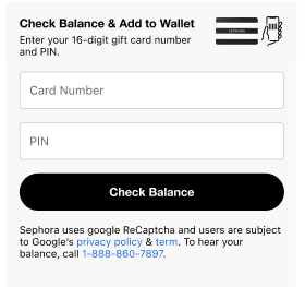 Gift Card Terms and Conditions and FAQs | Sephora