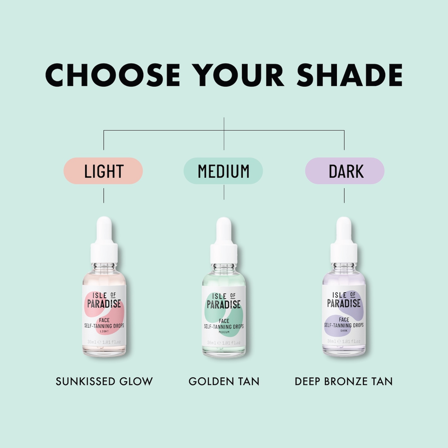 Isle of Paradise Self Tanning Natural Glow Face Drops | Hamilton Place