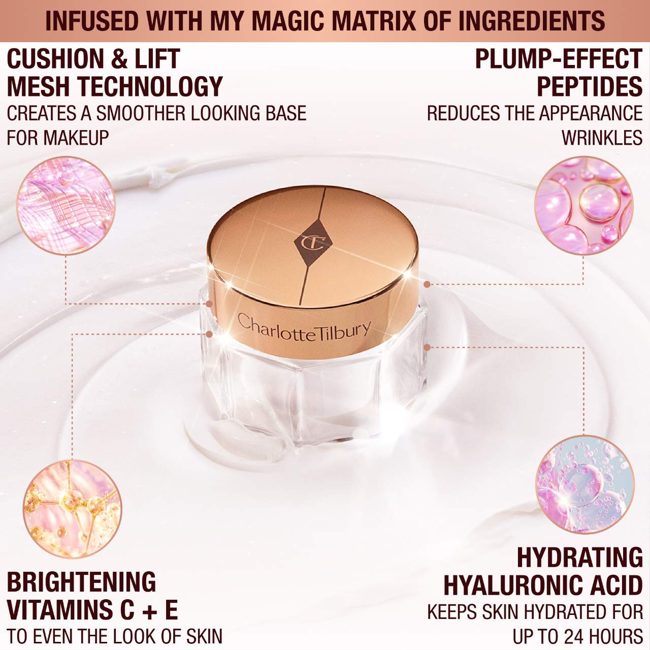 Charlotte Tilbury Magic Cream Moisturizer with Hyaluronic Acid ...