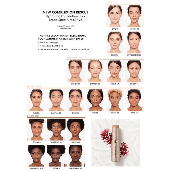 Hydrating Foundation Stick COMPLEXION RESCUE Broad Spectrum SPF 25 ...