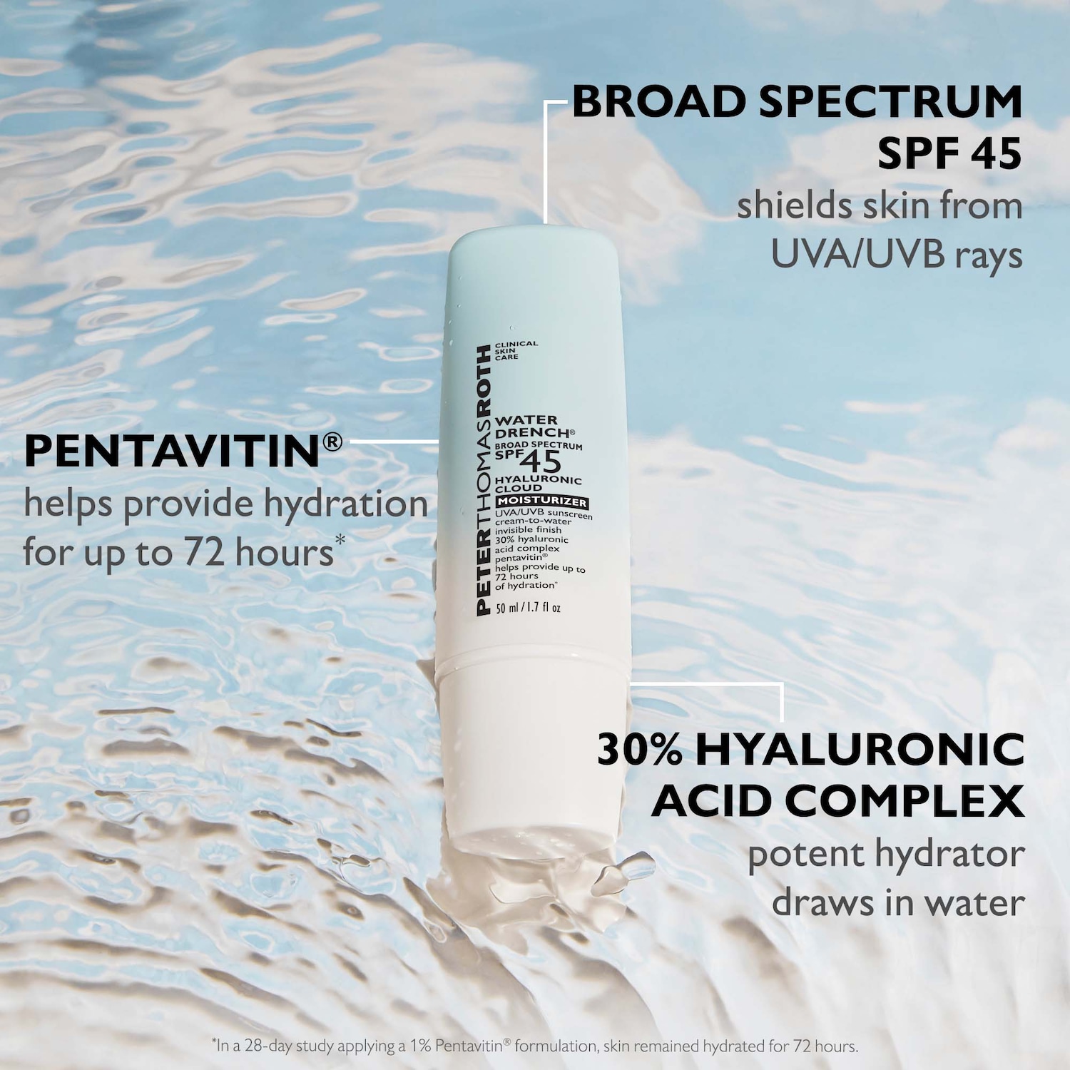 Peter Thomas Roth Water Drench® Hyaluronic Hydrating Moisturizer SPF 45 ...