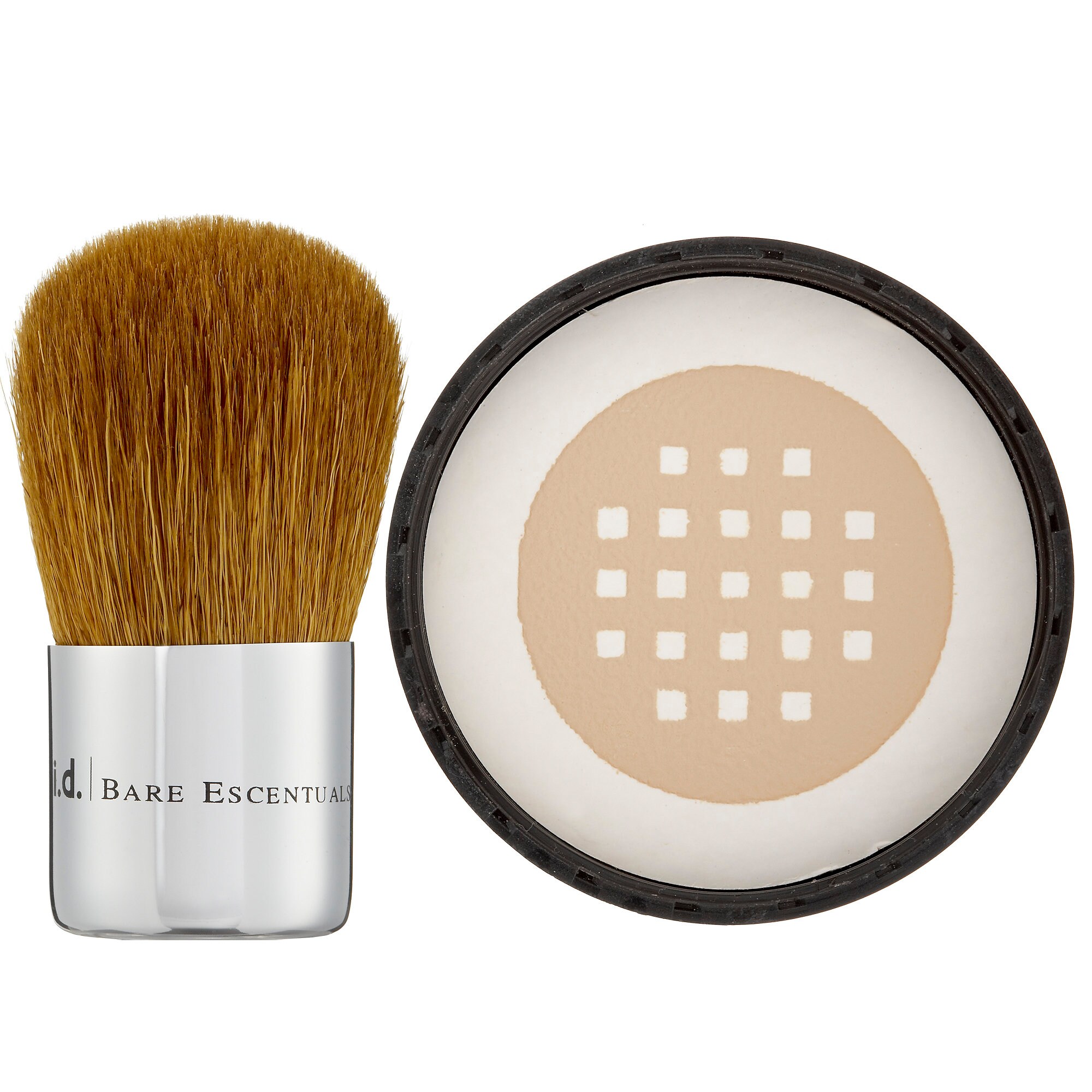 bareMinerals SPF 15 Foundation in Medium Beige and Baby Buki Brush ...
