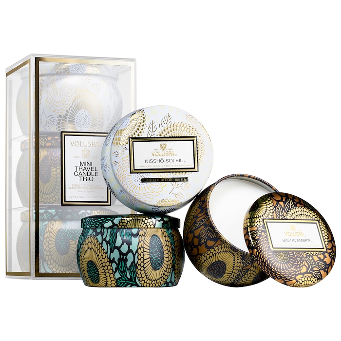 Mini Candle Set - Nissho-Soleil, Baltic Amber, French Cade & Lavender ...