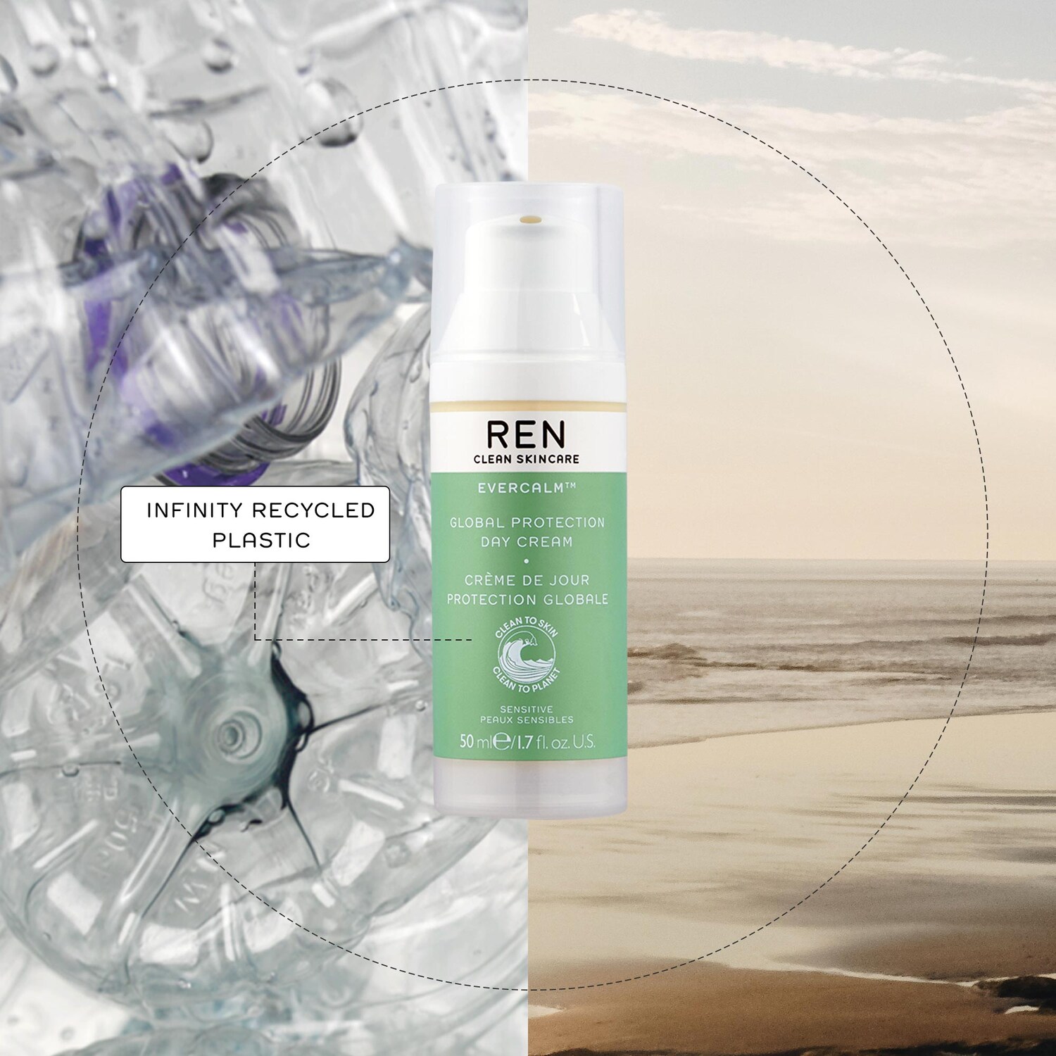 REN Clean Skincare Evercalm™ Barrier Support Antioxidant Moisturizer ...
