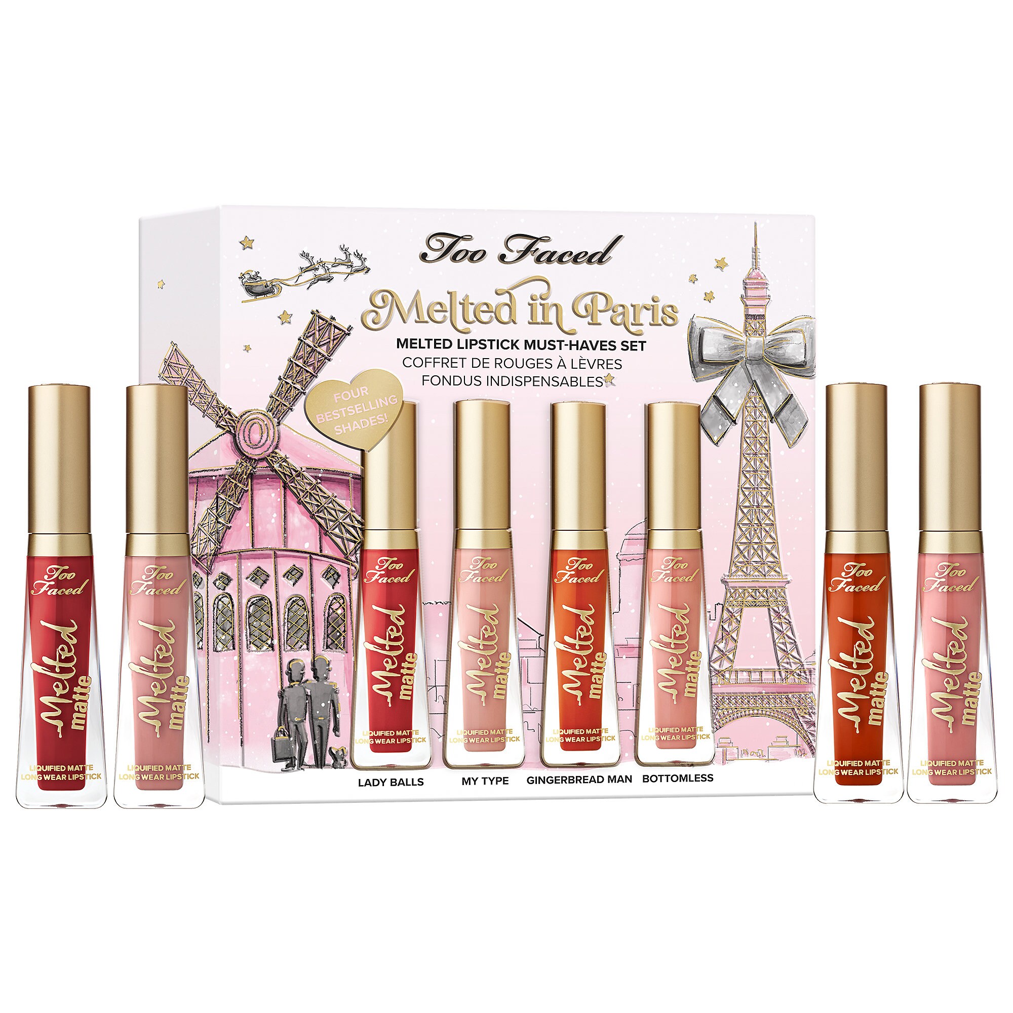 Too Faced Limited Edition Melted In Paris Longwear Liquid Lipstick Set ...