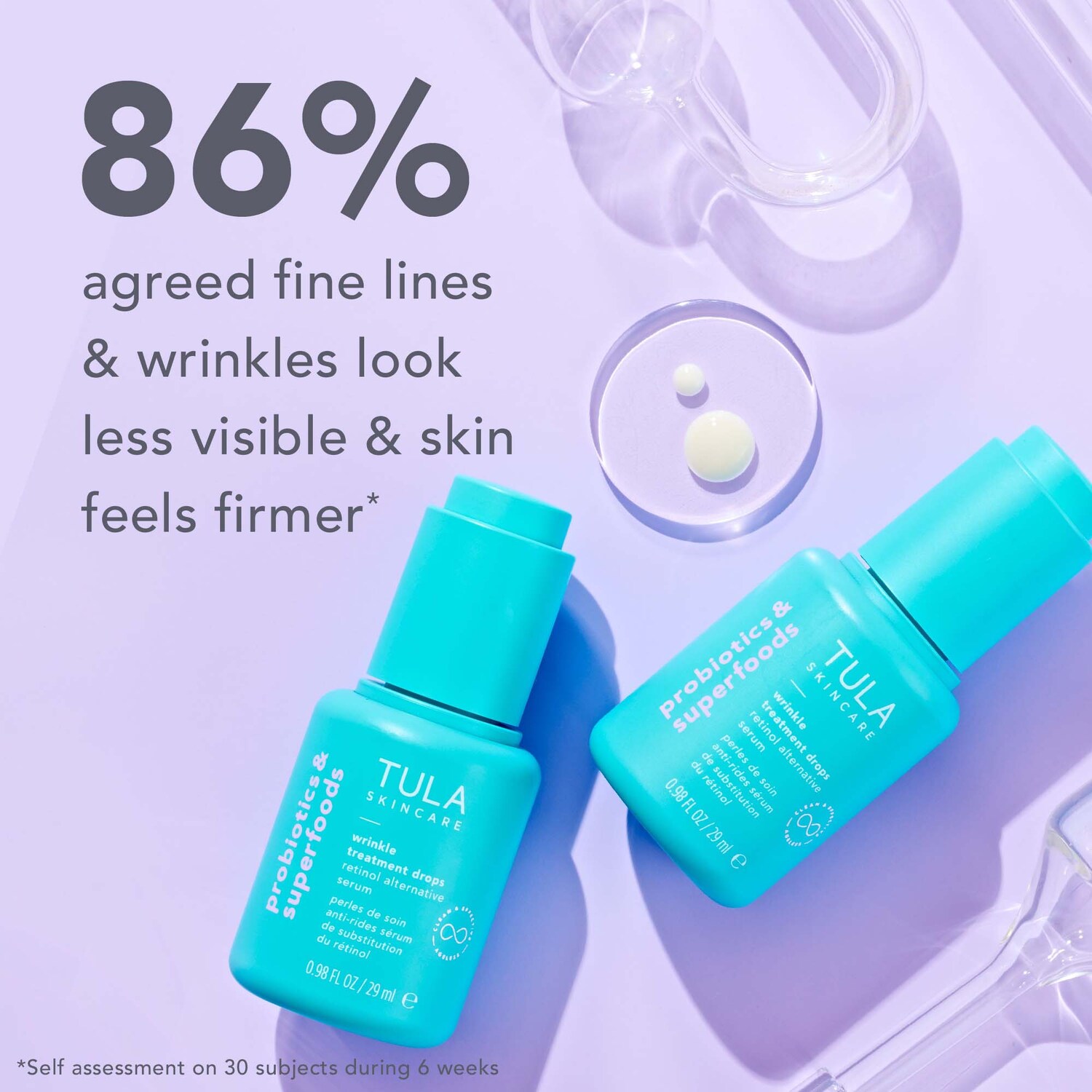 TULA Skincare Wrinkle Treatment Drops Retinol Alternative Serum | Mall ...