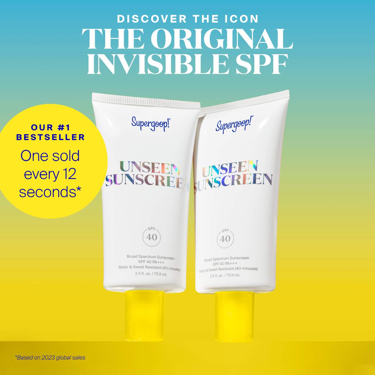 Supergoop! Unseen Sunscreen Invisible Broad Spectrum SPF 40 PA ...
