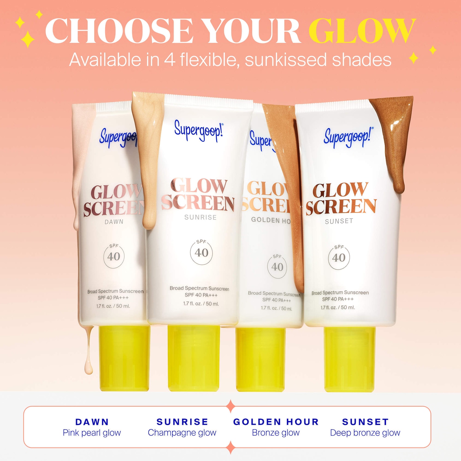 Supergoop! Glowscreen SPF 40 Sunscreen with Hyaluronic Acid ...