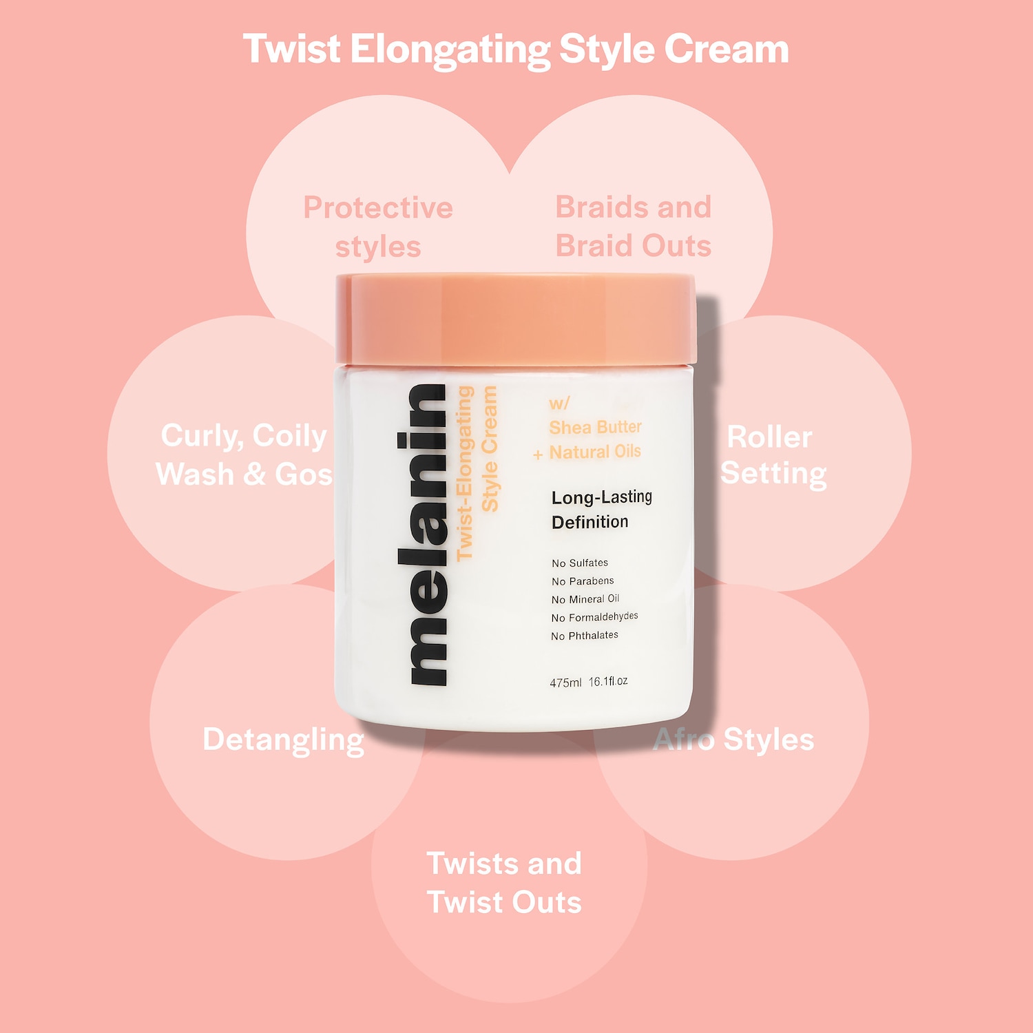 Melanin Haircare Twist-Elongating Style Cream | Hamilton Place