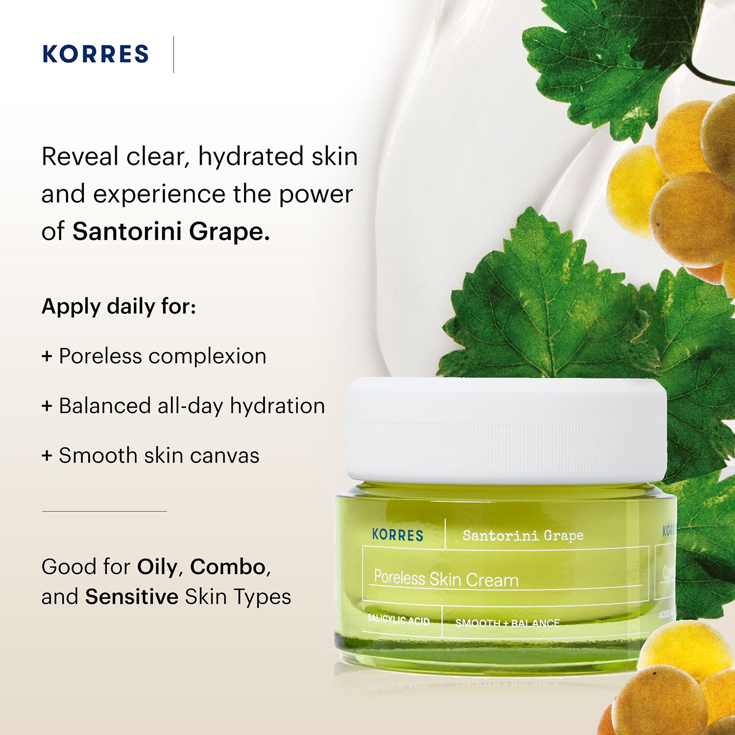 KORRES Santorini Grape Poreless Skin Cream | Mall of America®