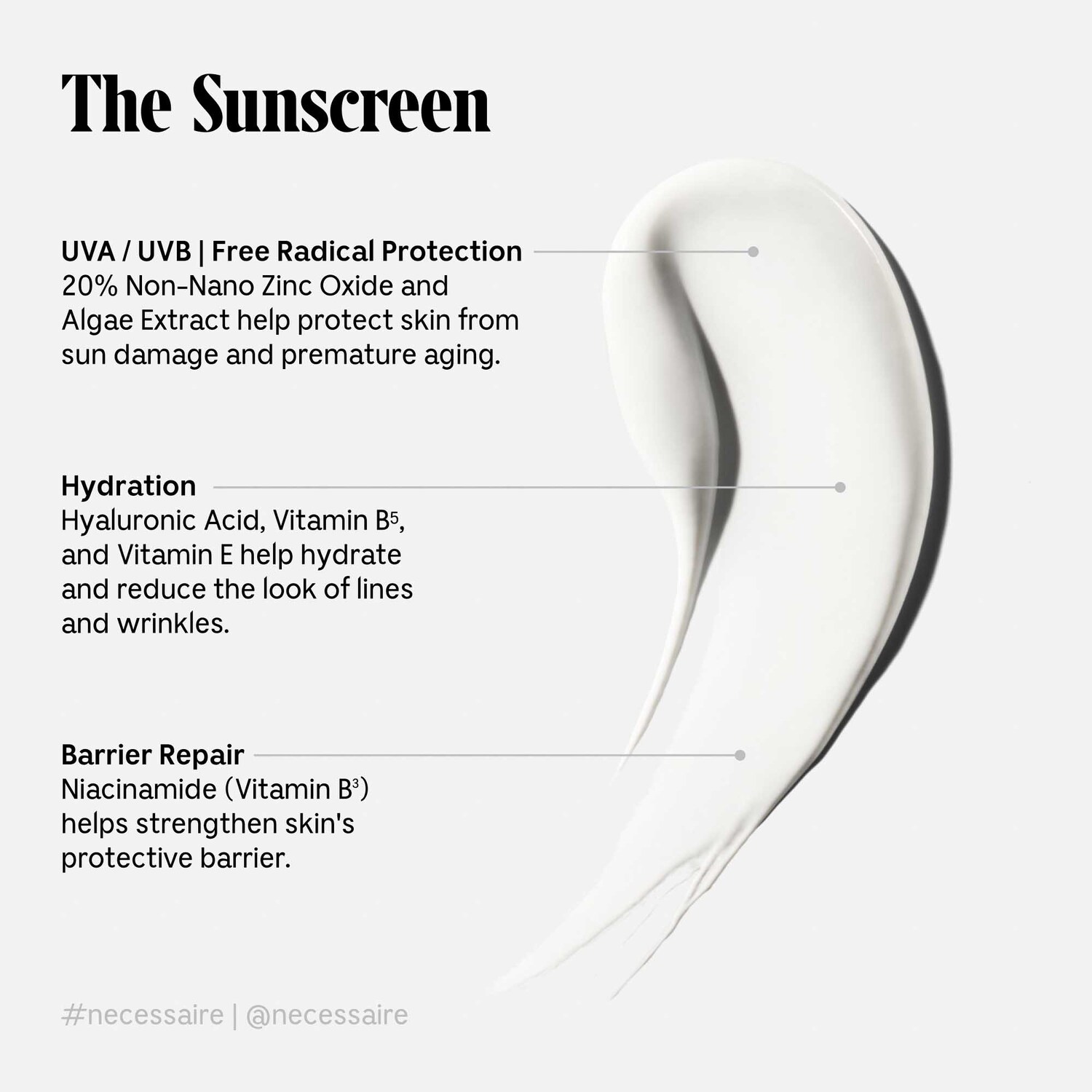 Nécessaire The Sunscreen - 100% Mineral, Broad Spectrum SPF 30 with 20% ...