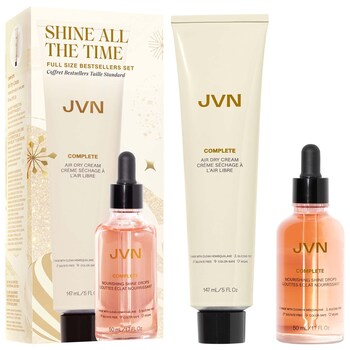 Complete Air Dry Cream & Nourishing Shine Drops Hair Set - JVN | Sephora