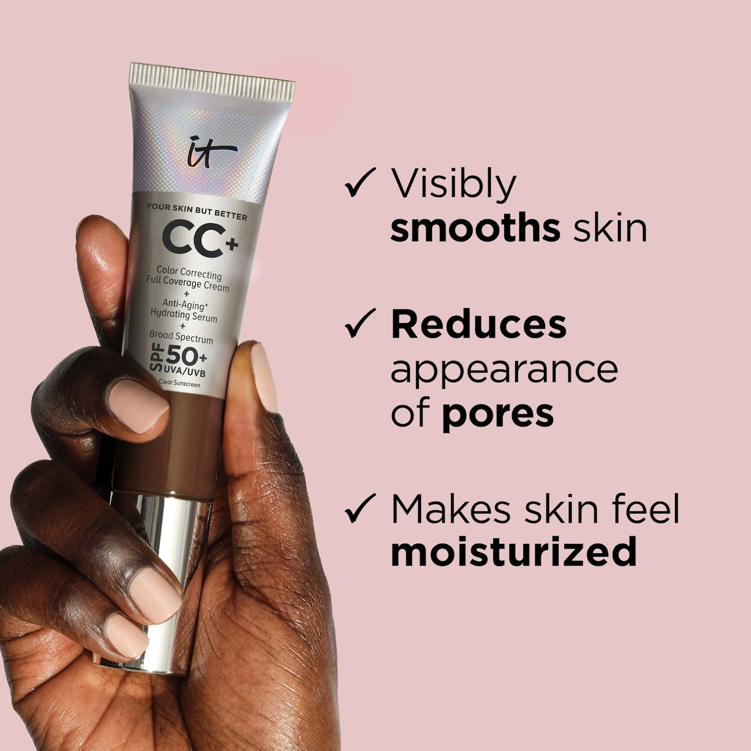 IT Cosmetics CC+ Cream Full Coverage Color Correcting Foundation with ...