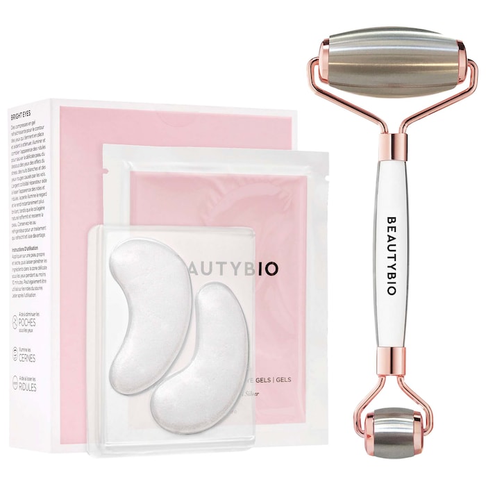 Cryo Skin Icing Roller + Bright Eyes Gels Set - BeautyBio | Sephora