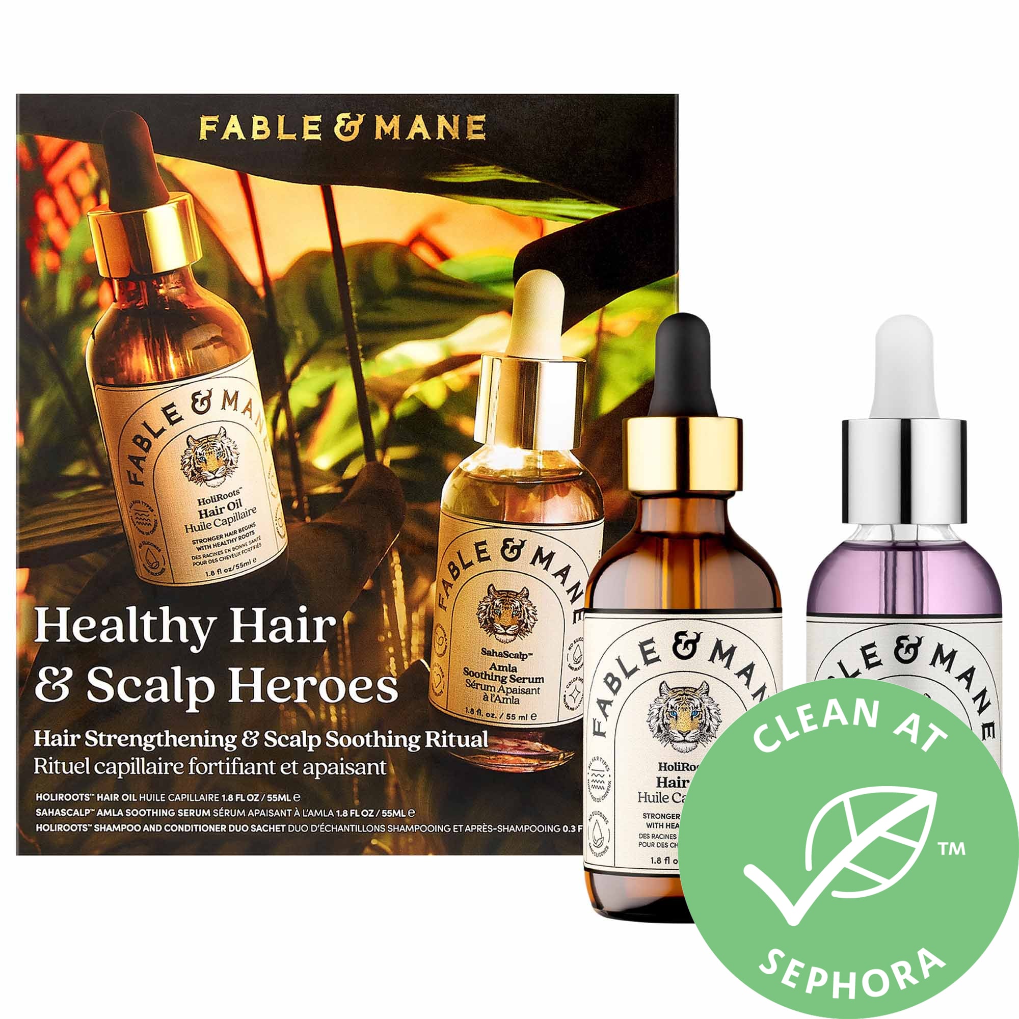 Fable & Mane Holiroots™ Hair Oil And Sahascalp™ Serum Set 4 oz / 110 ml ...