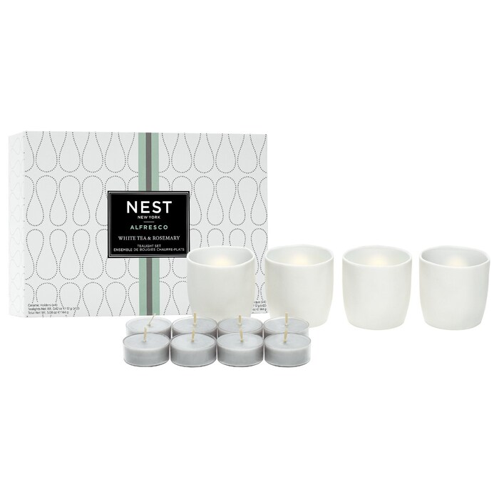 White Tea & Rosemary Alfresco Tealight Tealights Set - NEST New York ...