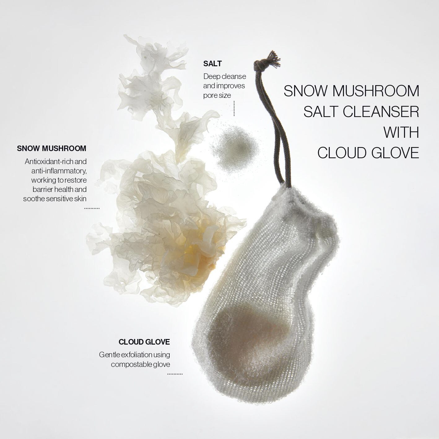 DAMDAM Snow Mushroom Pore Cleanser with Exfoliating Glove | Mall of ...