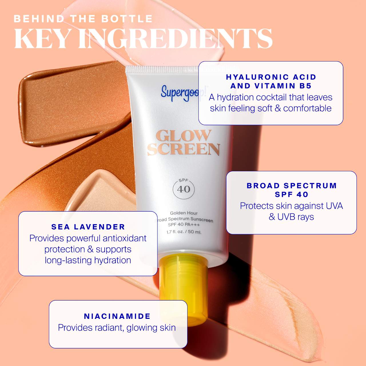 Supergoop! Glowscreen SPF 40 Sunscreen with Hyaluronic Acid ...