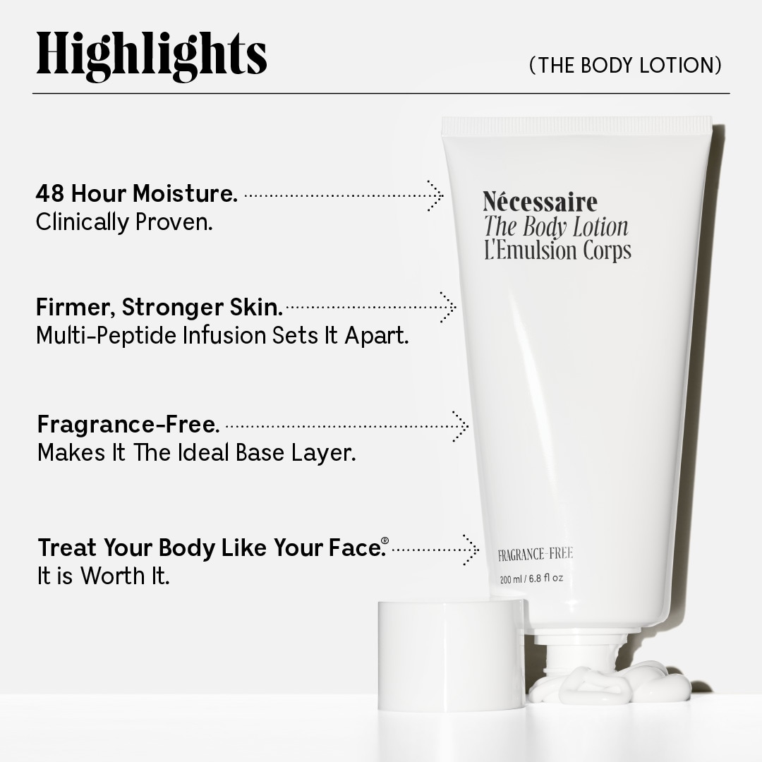 Nécessaire The Body Lotion - Firming Moisturizer With 5 Peptides And 2. ...