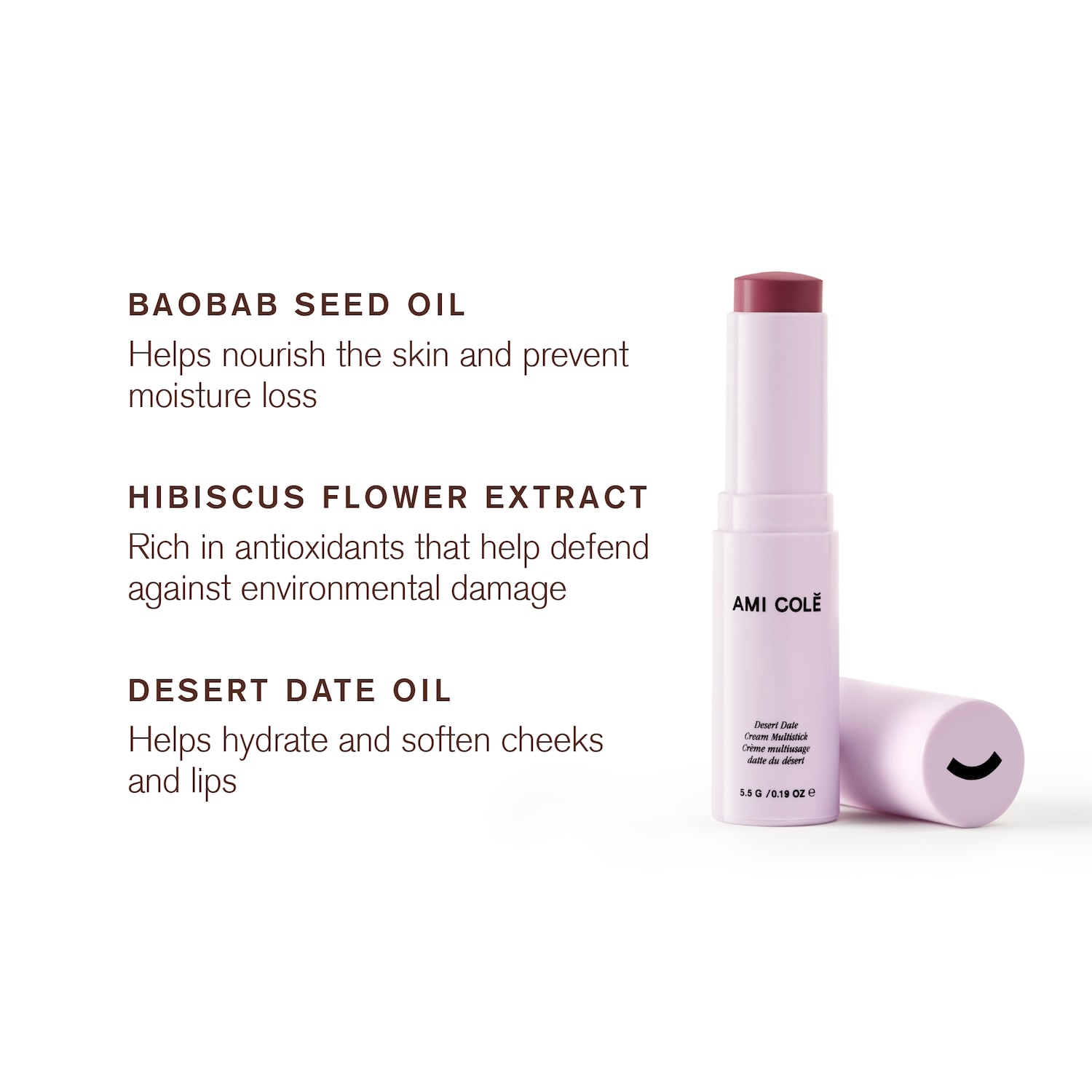 Ami Colé Desert Date Cream Blush & Lip Multistick International Shipping
