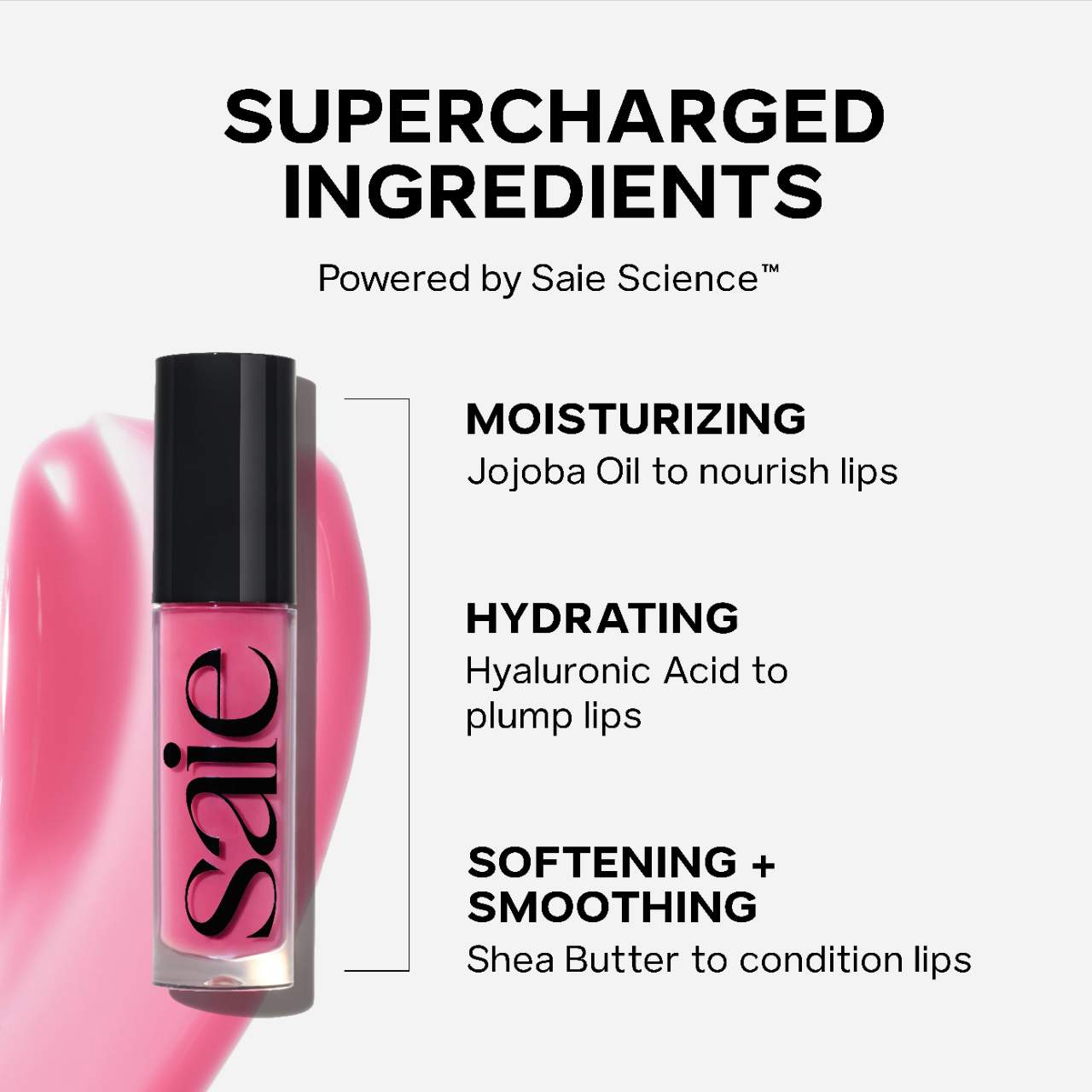 Saie Glossybounce™ High-Shine Hydrating Lip Gloss Oil | Pacific City
