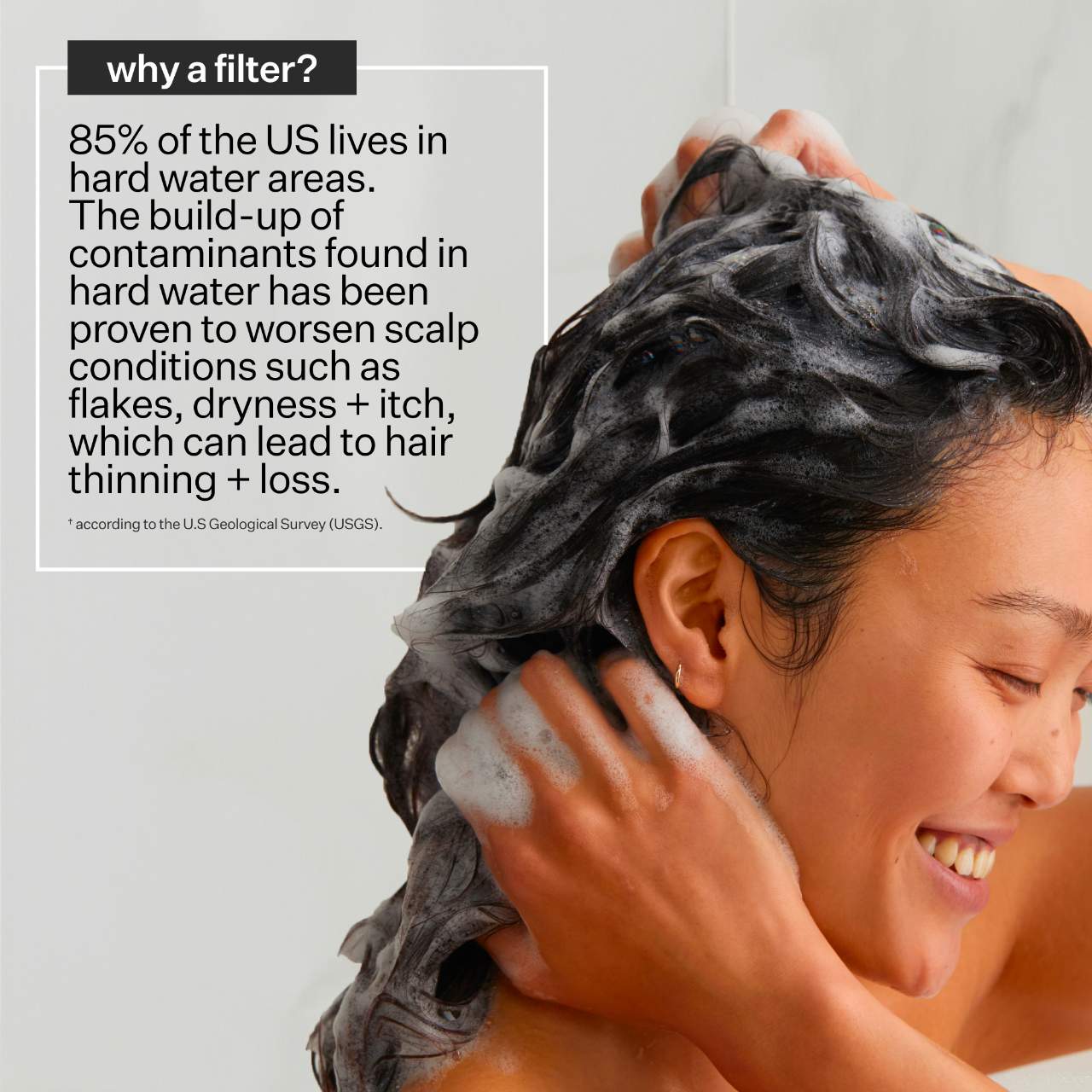 Act+Acre Clairifying Hard Water Shower Filter For Healthy Scalp + Hair ...