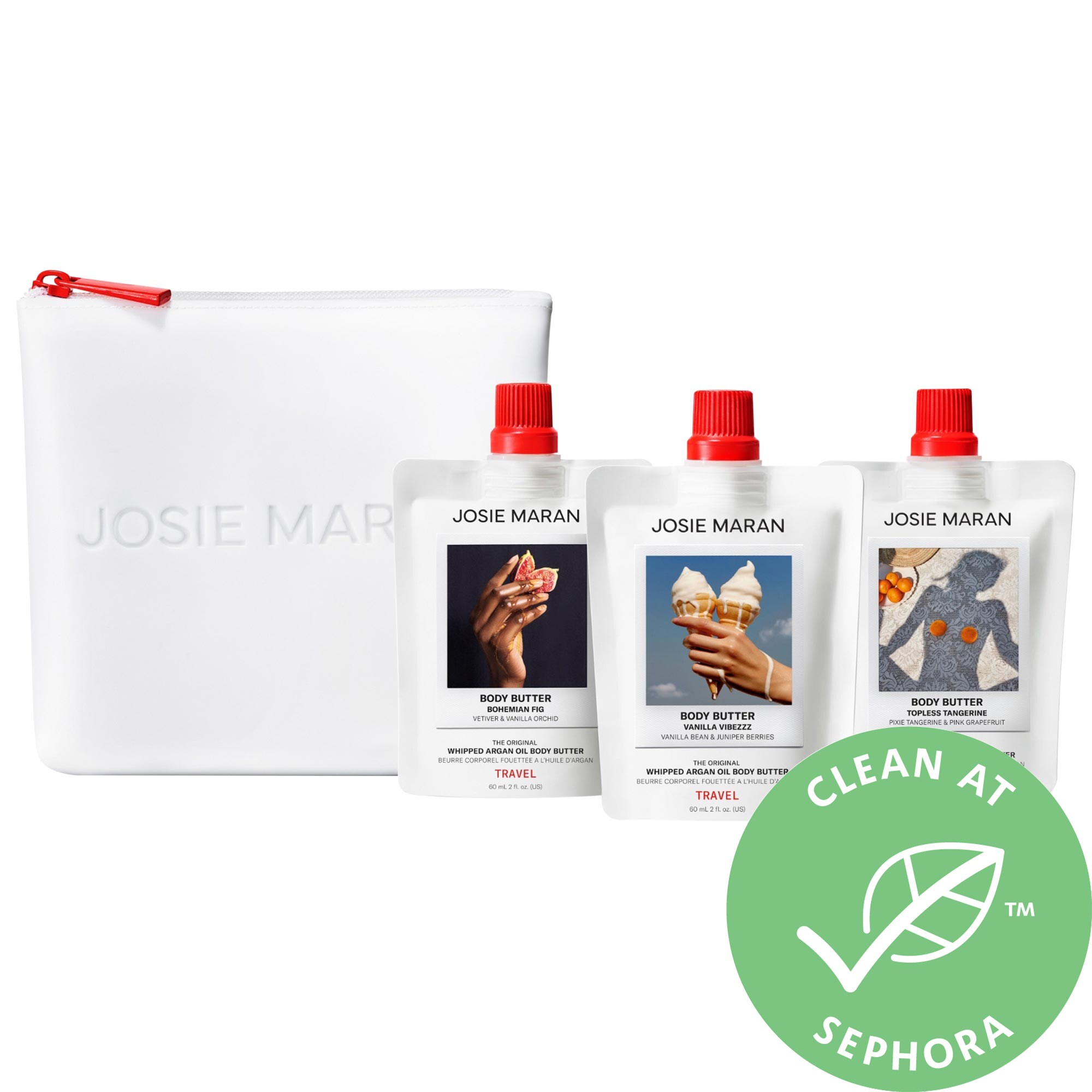 Josie Maran Butter Babies 3-piece Body Cream Minis Kit In White | ModeSens