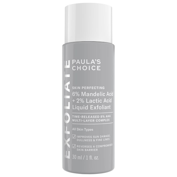 Mini Skin Perfecting 6% Mandelic Acid + 2% Lactic Acid Liquid Exfoliant ...