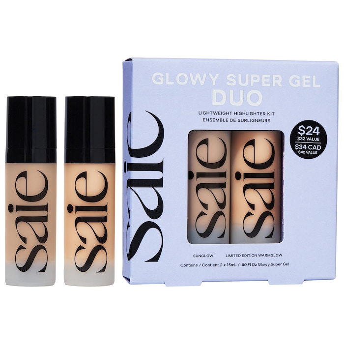 Mini Glowy Super Gel Multipurpose Illuminator Set - Saie | Sephora