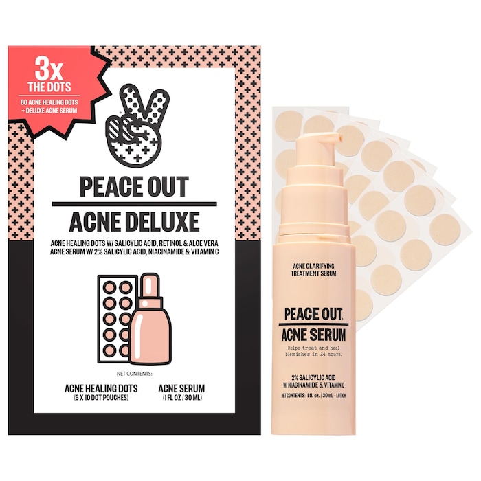 Acne Healing Dots Mega Value Set with Full-Size Acne Serum - Peace Out ...
