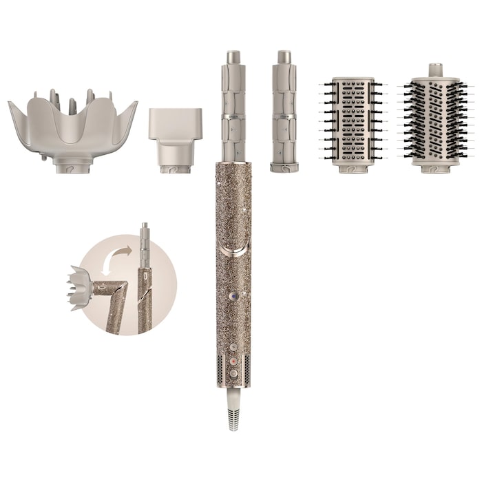 FlexStyle Sparkle Hair Blow Dryer & Multi-Styler in Champagne Diamond ...